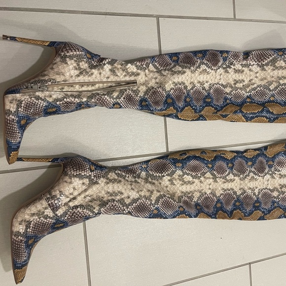 Steve Madden | Shoes | Steve Madden Snake Skin Knee High Boots | Poshmark